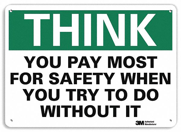 Plastic, Mounting Holes Sign Mounting, Safety Sign - 44VD53|U7-1351-NP ...