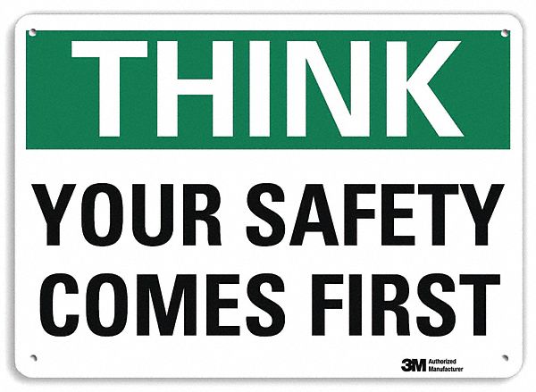 Aluminum, Mounting Holes Sign Mounting, Safety Sign - 34RN98|U7-1352-RA ...