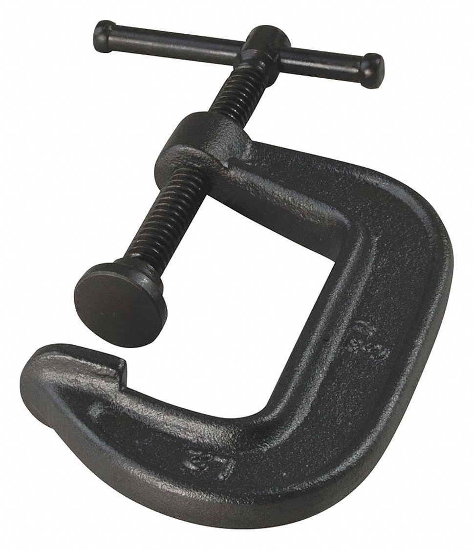 Heavy Duty Cast Iron C-Clamp, 4 in Max. Opening, 2 1/16 in Throat Depth ...