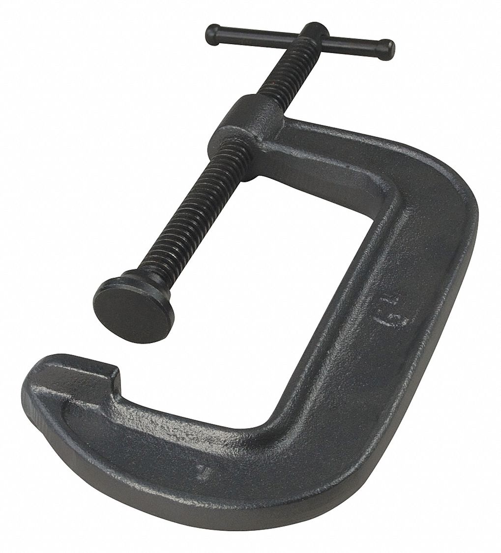 Heavy Duty Cast Iron C-Clamp, 14 in Max. Opening, 3 3/4 in Throat Depth ...