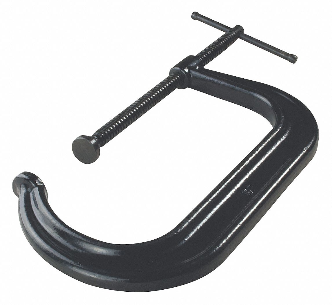 Regular Duty Forged Steel C-Clamp, 8 in Max. Opening, 4-1/2 in Throat ...