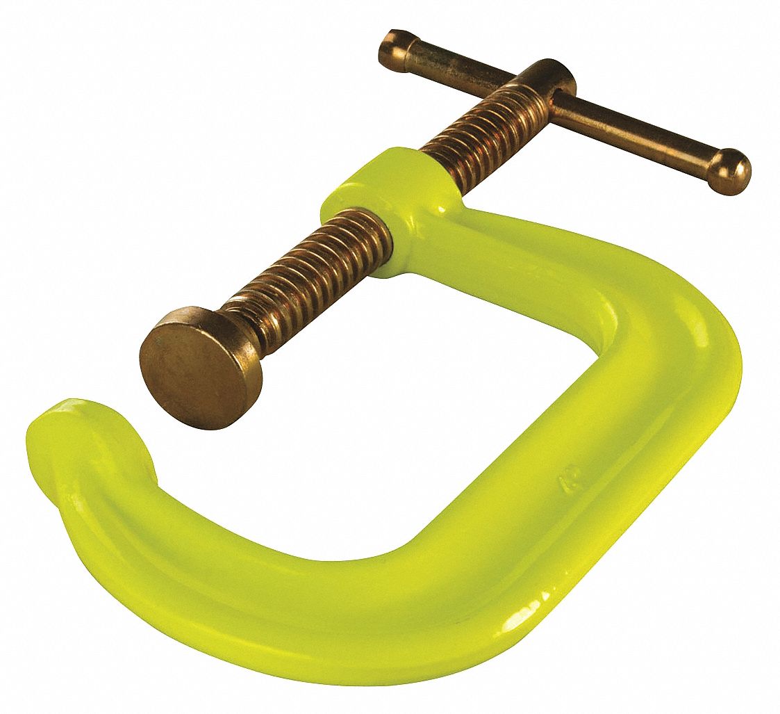 Regular Duty Forged Steel C-Clamp, 6 in Max. Opening, 3 5/8 in Throat ...