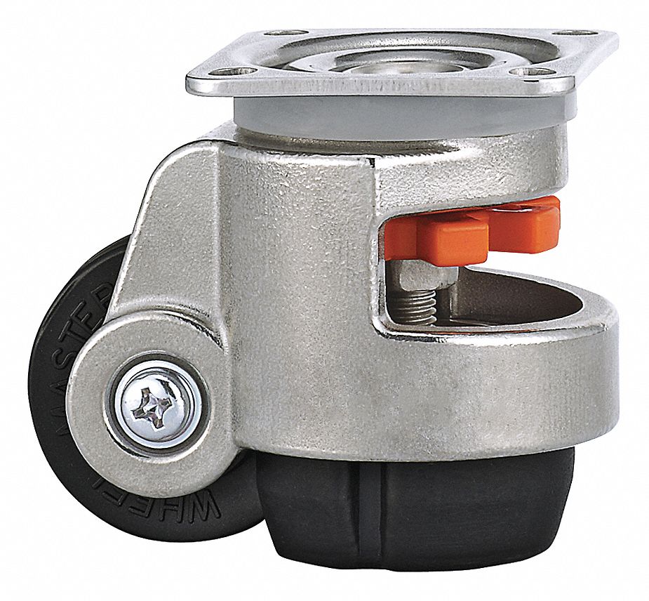 Nylon Tread, 1 3/4 in Wheel Dia, Plate Caster - 34RU43|WMS-40F - Grainger