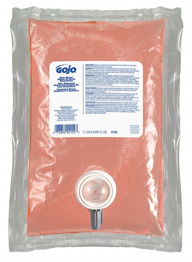 GOJO, 1,000 mL, Cartridge, Body Wash/Hand Soap/Shampoo Combo - 34TC30 ...