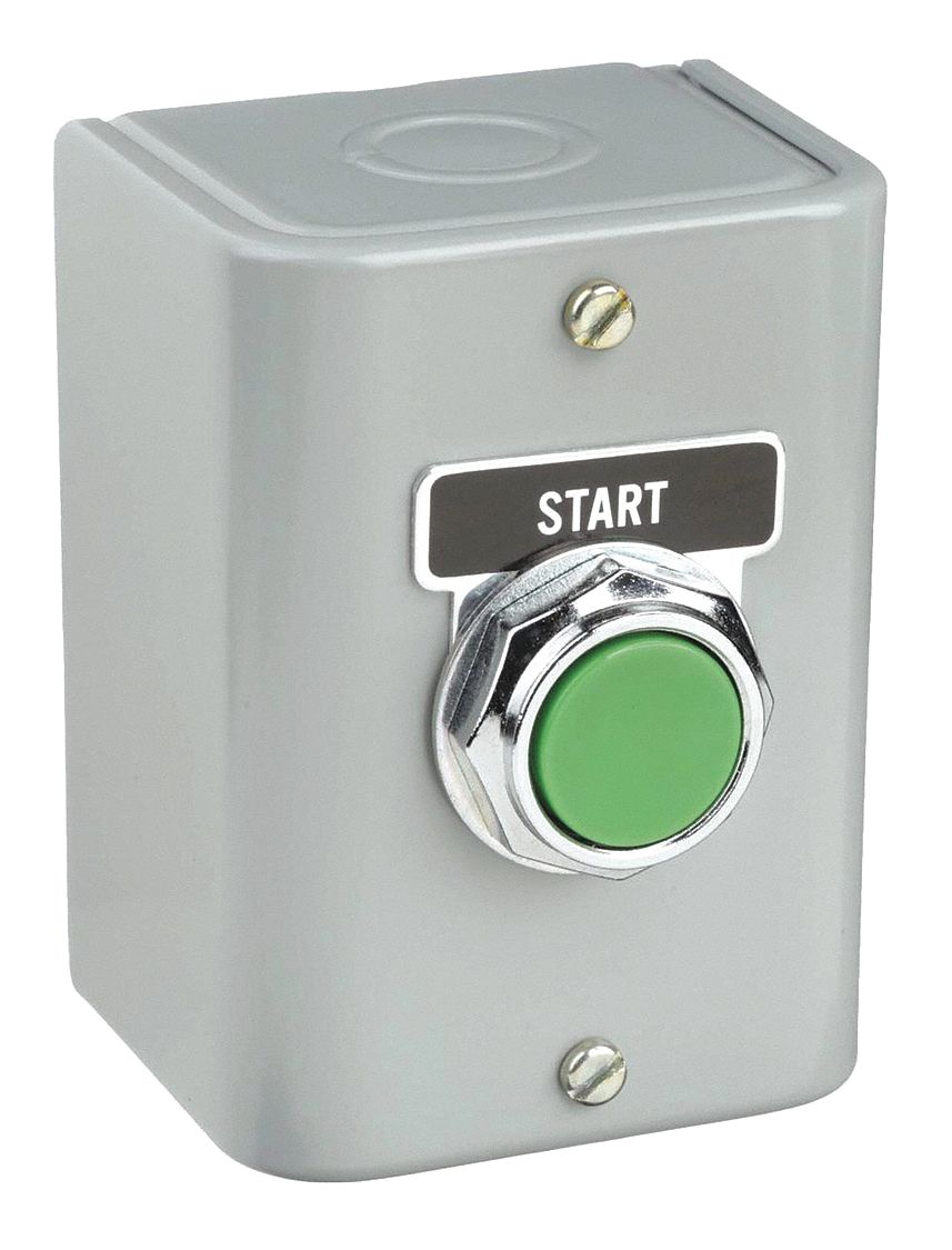 GE, Flush Push Button, 0 Pilot Lights, Control Station - 34TE29|104PEX11C - Grainger