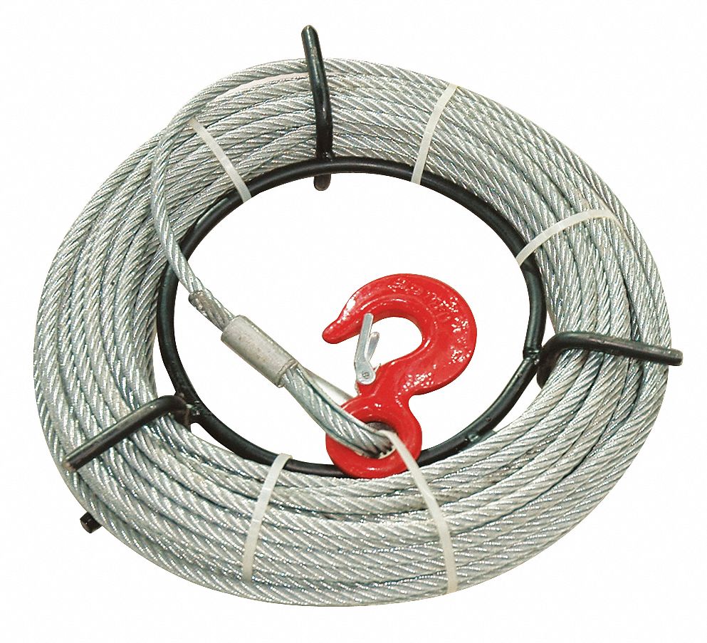 DAYTON, For 20TM63, Fits Dayton Brand, Wire Rope dia. 5/16" Length 66 ...