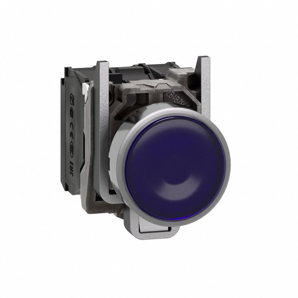 SCHNEIDER ELECTRIC, Illuminated, Flush Profile, Illuminated Push Button - 21AG05|XB4BW36B5 ...