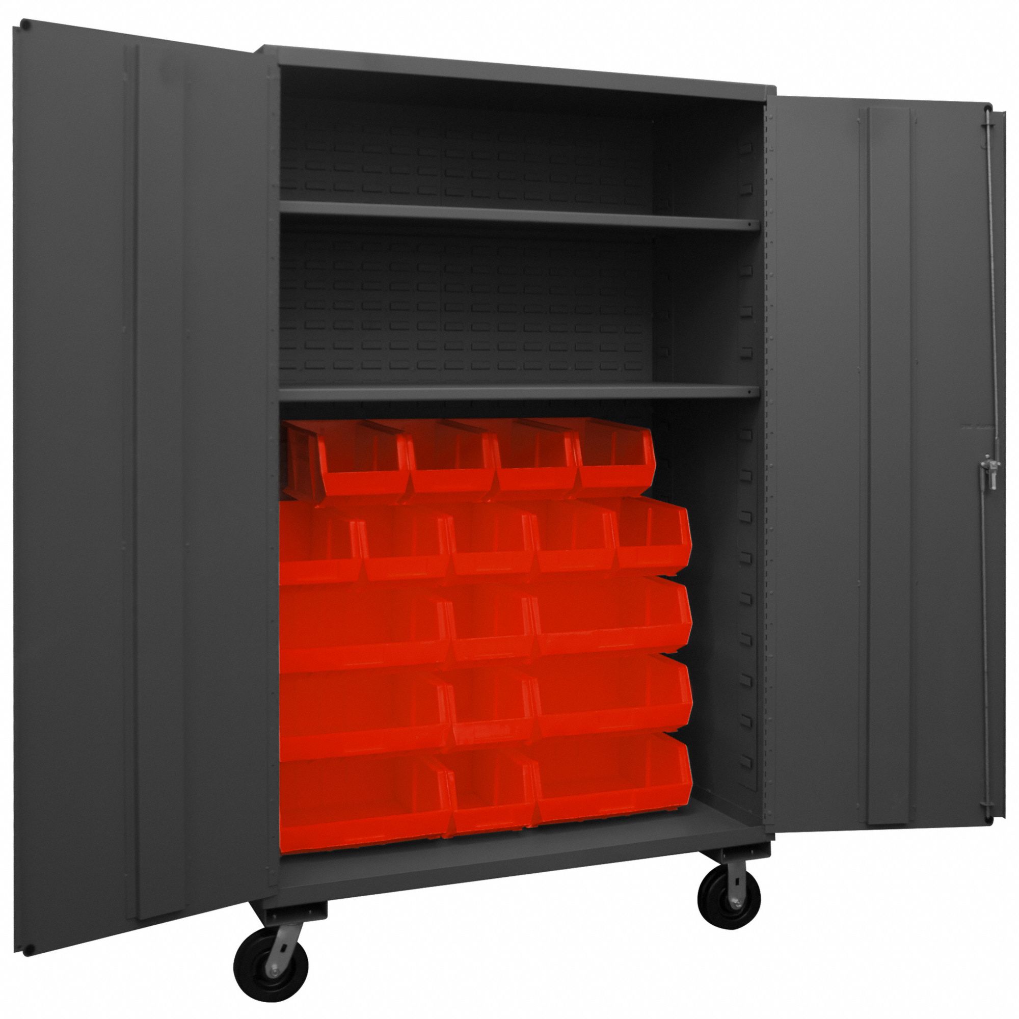 DURHAM MFG, 48 in x 24 in x 80 in, 2 Shelves, Bin Cabinet - 36EZ50 ...