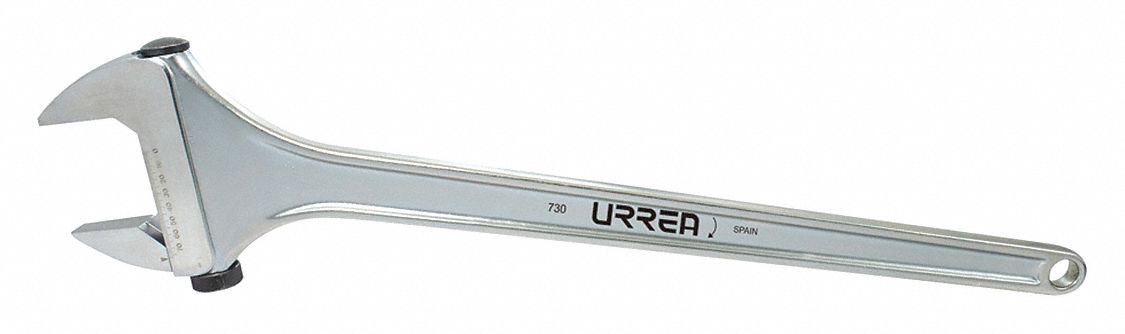 URREA Llave Ajustable 30" Acero Cromado Mango Liso - Llaves Ajustables ...