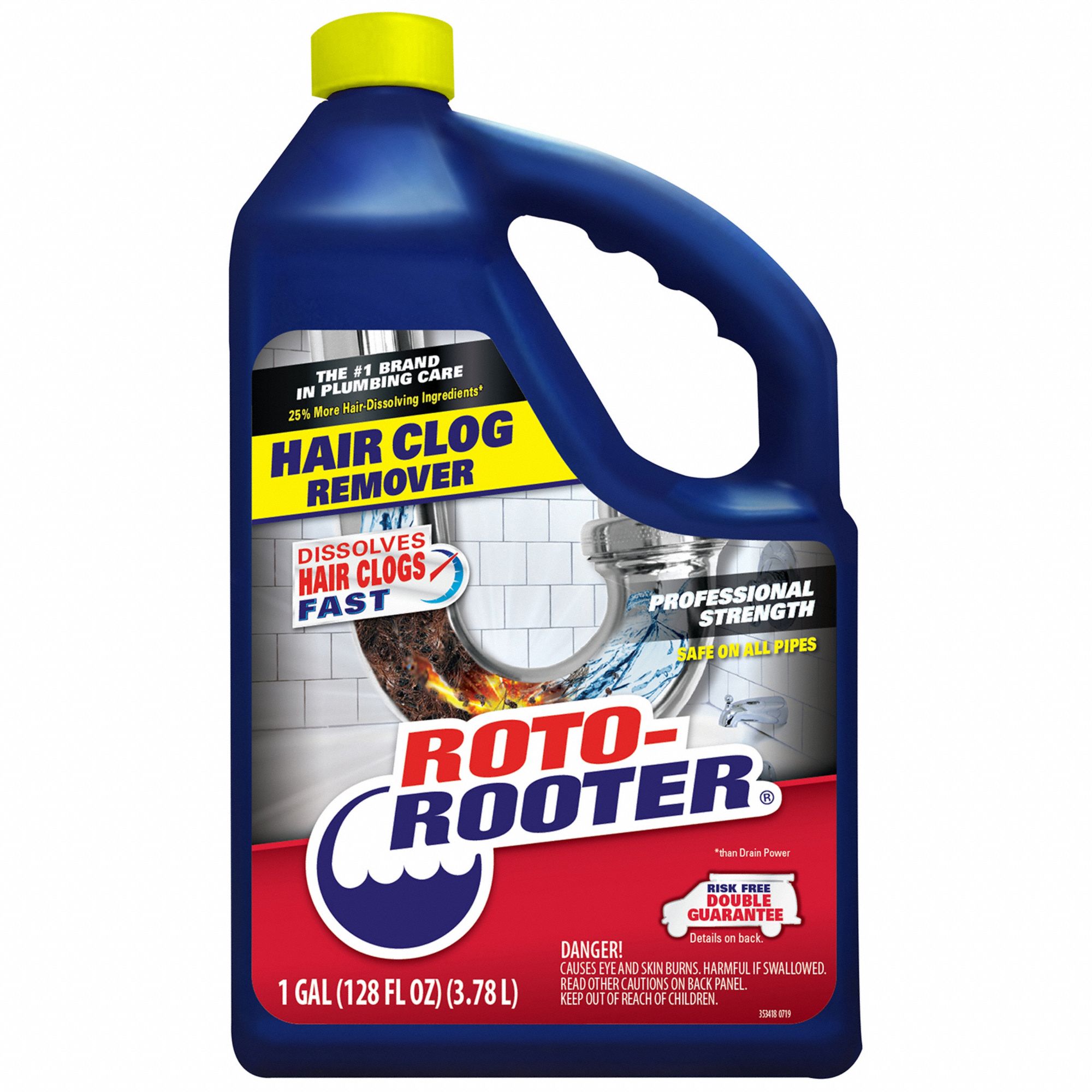 ROTO-ROOTER, Bottle, 128 oz, Hair Clog Remover - 800XA8|351402 - Grainger