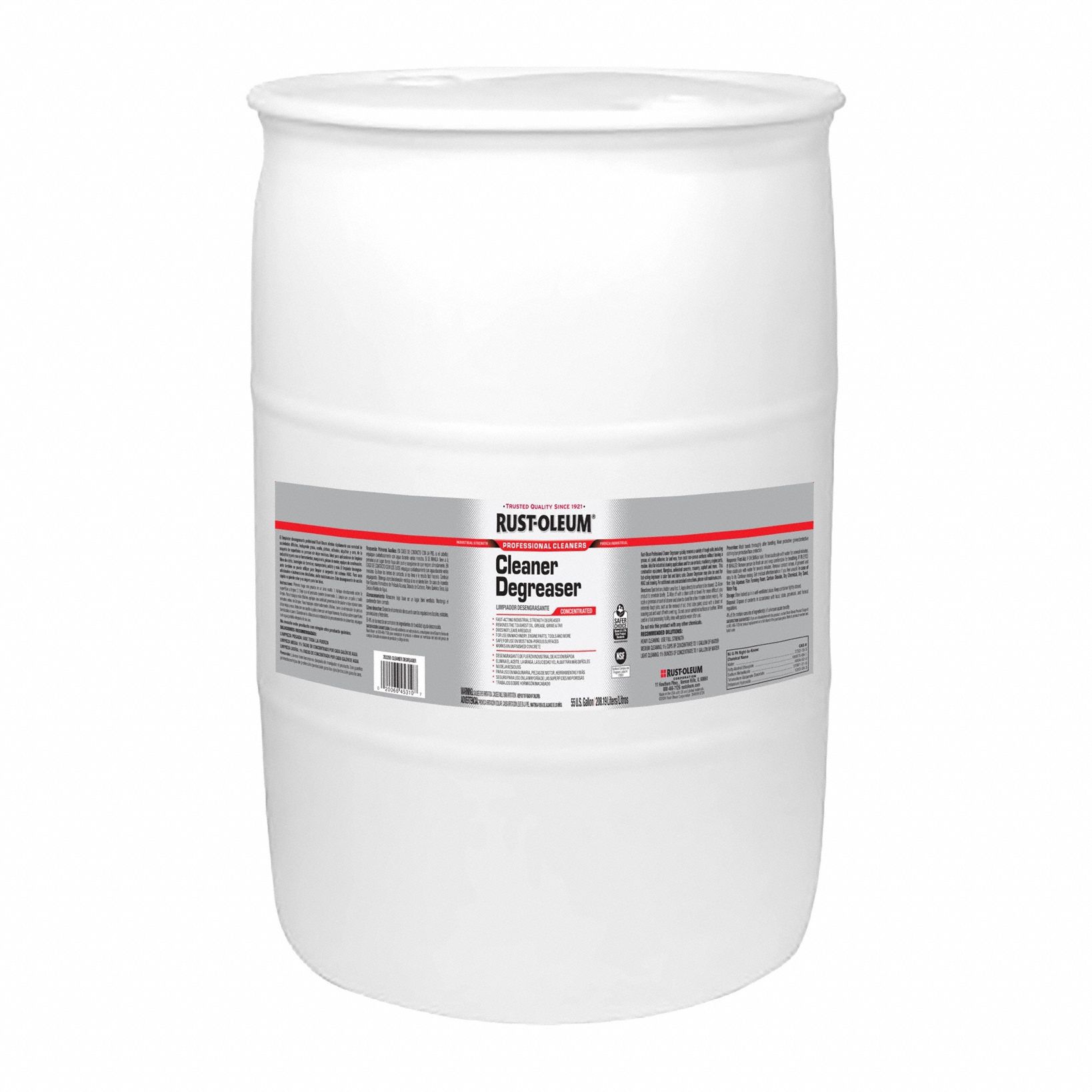 RUST-OLEUM PROFESSIONAL CLEANERS, Water Based, Drum, Cleaner Degreaser ...
