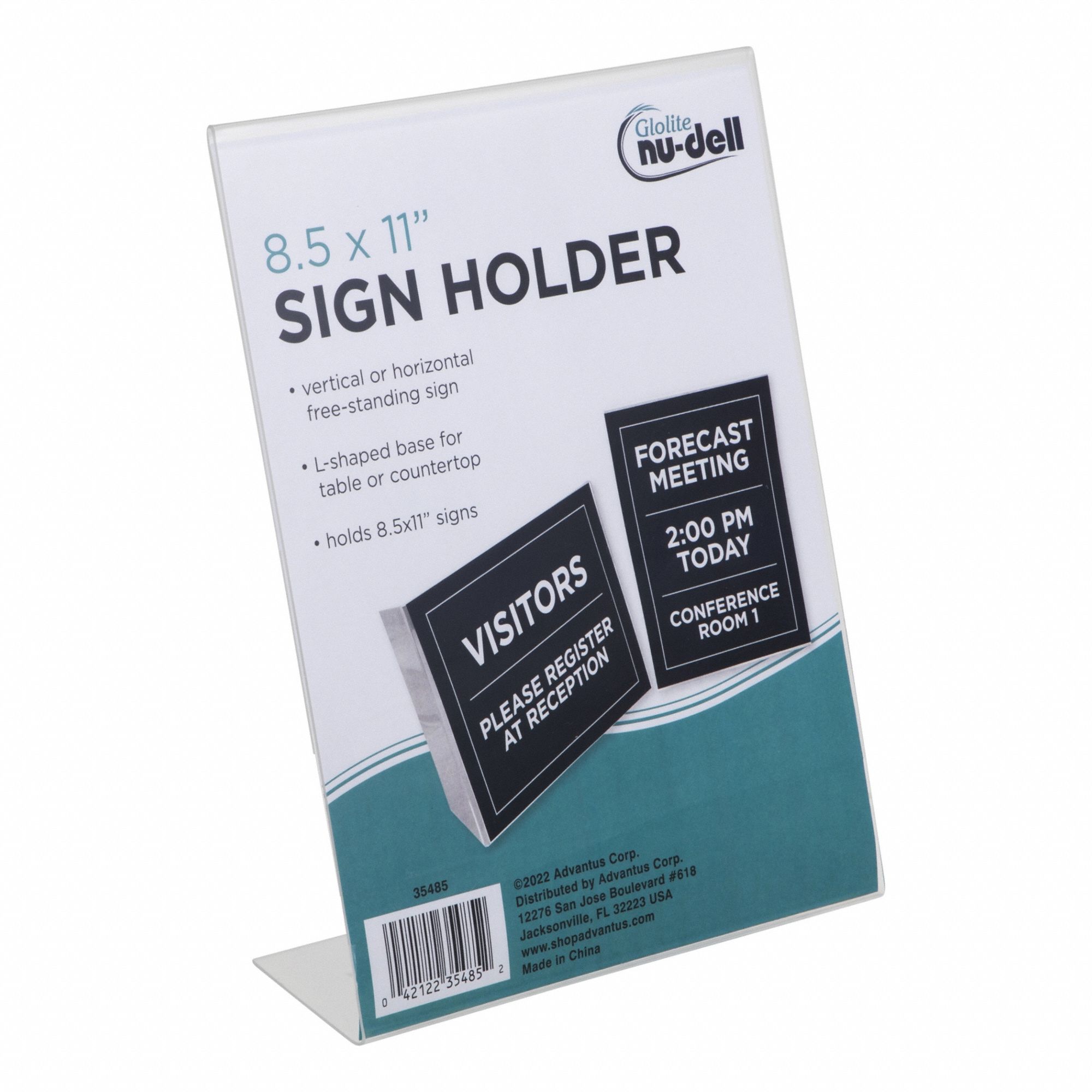 Acrylic, 11 in Ht, Sign Holder - 5YGF0|35485 - Grainger