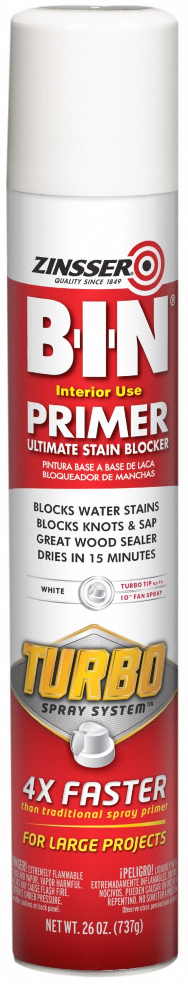 ZINSSER, Interior, Stain and Odor Blocker, Shellac Based Primer Spray ...