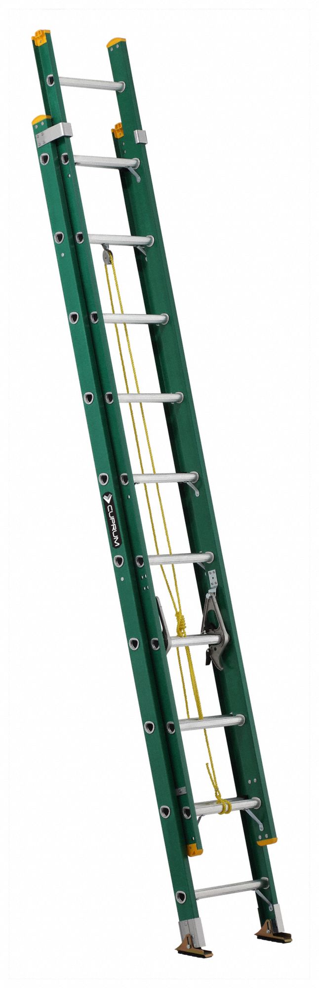 CUPRUM Escalera de Extensión, 225 lb., Fibra de Vidrio, 20 pies, 17 pies, TII, En D, 39 lb ...