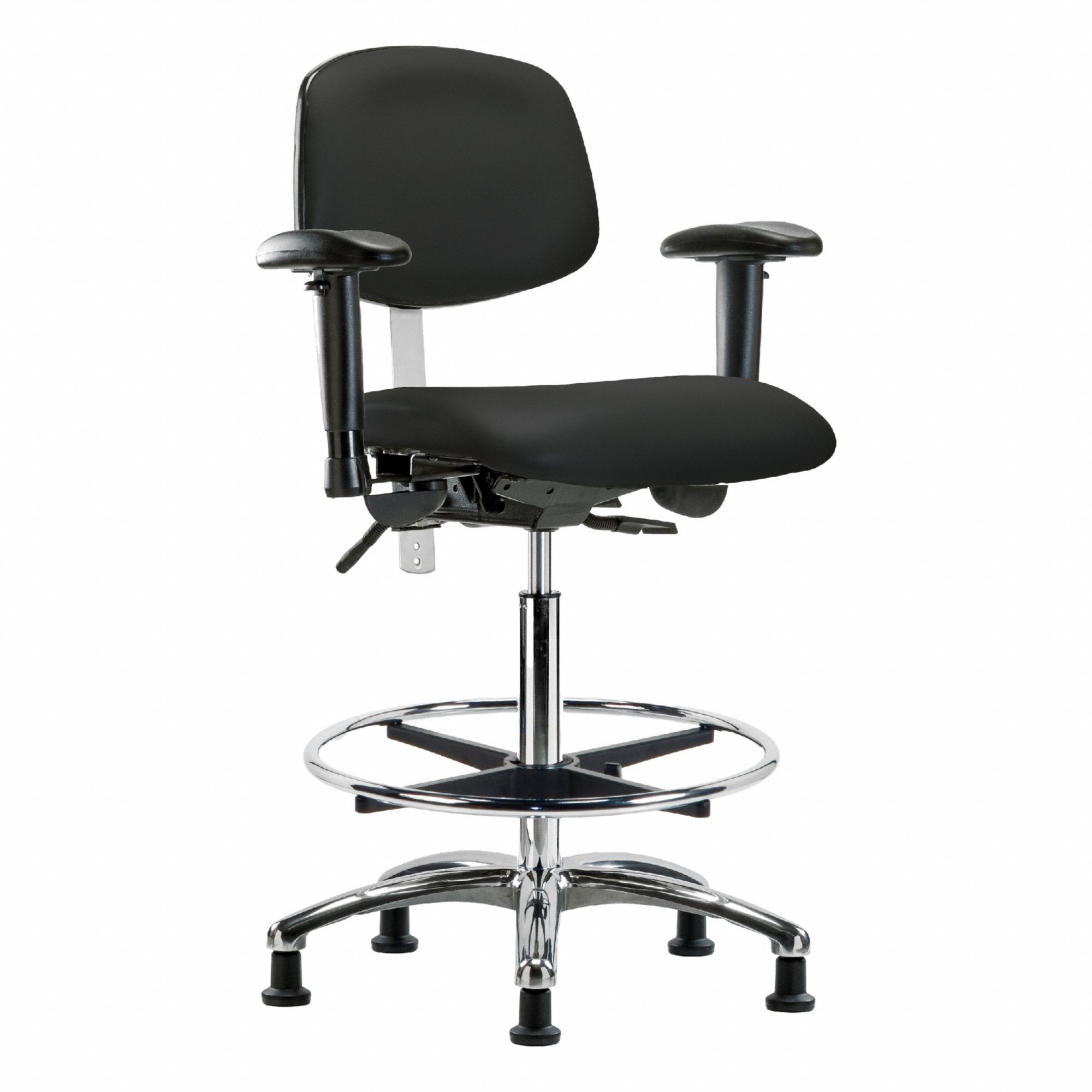 Vinyl, Arms Included, Cleanroom Task Chair - 359D25|BR-NCR-VHBCH-CR-T0 ...