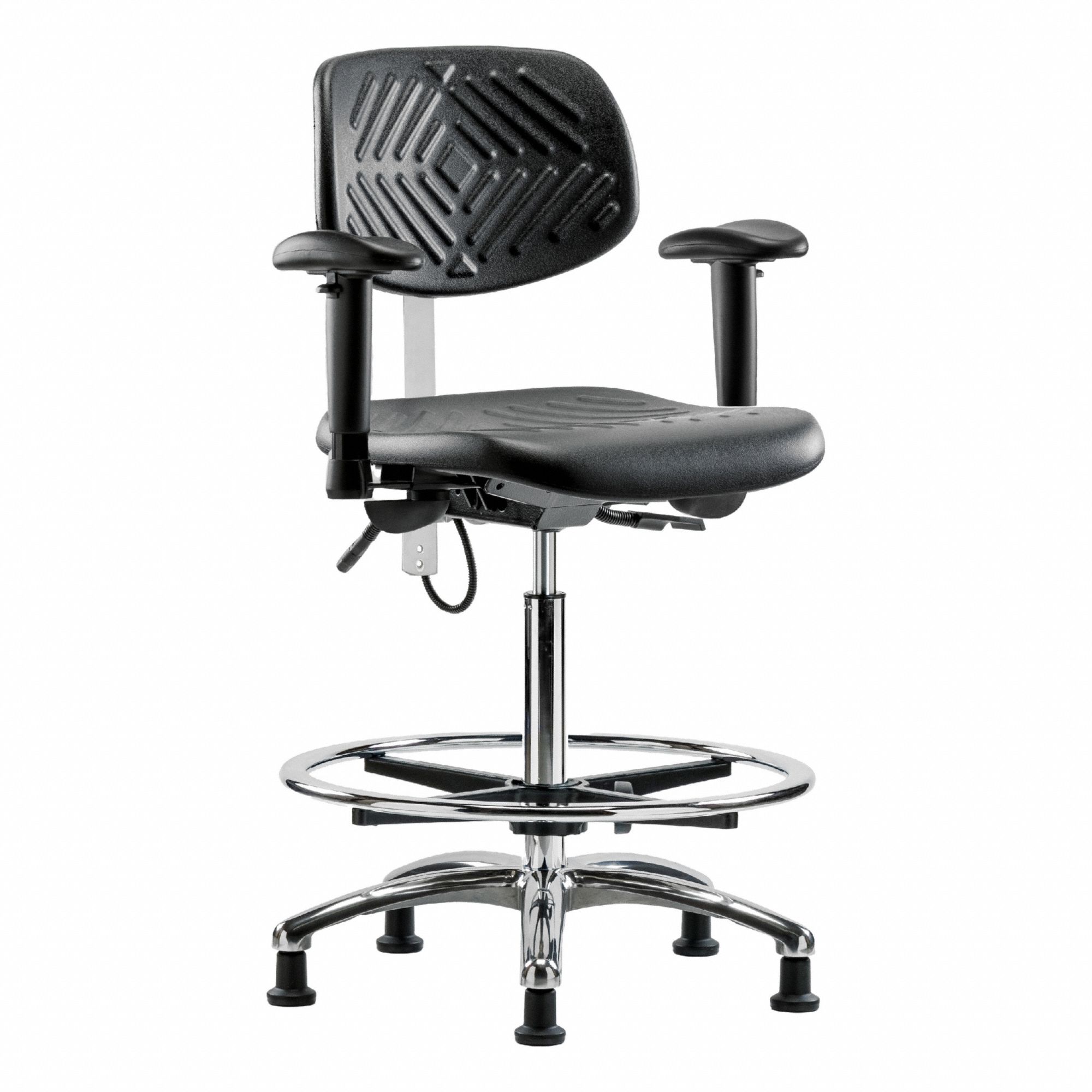 Polyurethane, Arms Included, ESD Task Chair - 359G10|BR-ESD-PHBCH-CR-T0 ...