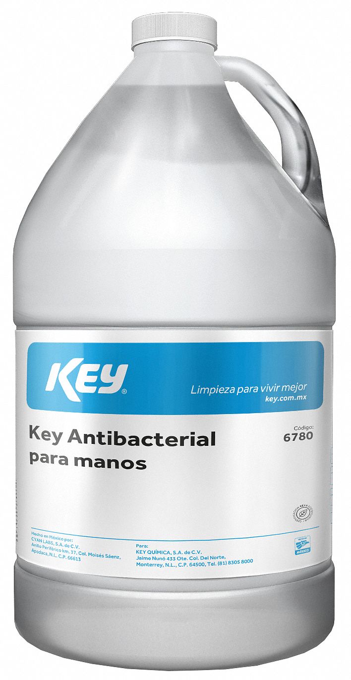 KEY Sanitizante para Manos marca KEY, Líquido, Tamaño 1 gal. - 359MD0 ...