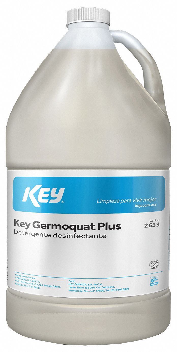 KEY Desinfectante Líquida Envase con Asa 1 gal. Sin Fragancia ...