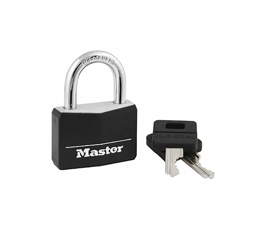MASTER LOCK Candado de Llave, Acero, 3/8", 1-1/8", 1/4", Master Lock, Alta Seguridad - 359ME9 ...