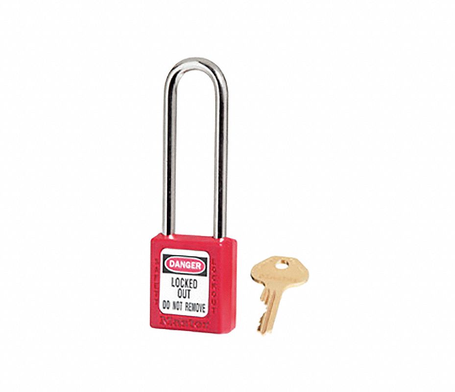 MASTER LOCK Candado de Bloqueo Rojo con 1 llaves Llave de Control de ...