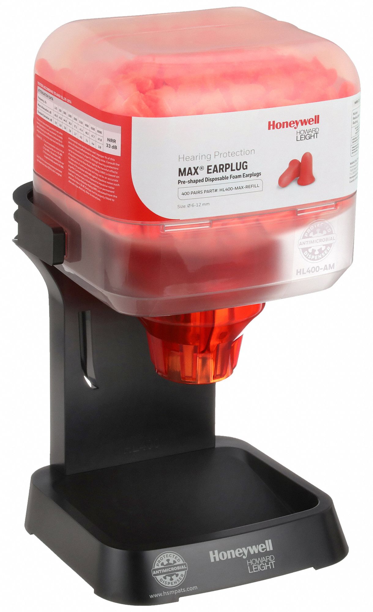 HONEYWELL HOWARD LEIGHT, Dispenser with Refill, Bell, Earplug Dispenser ...