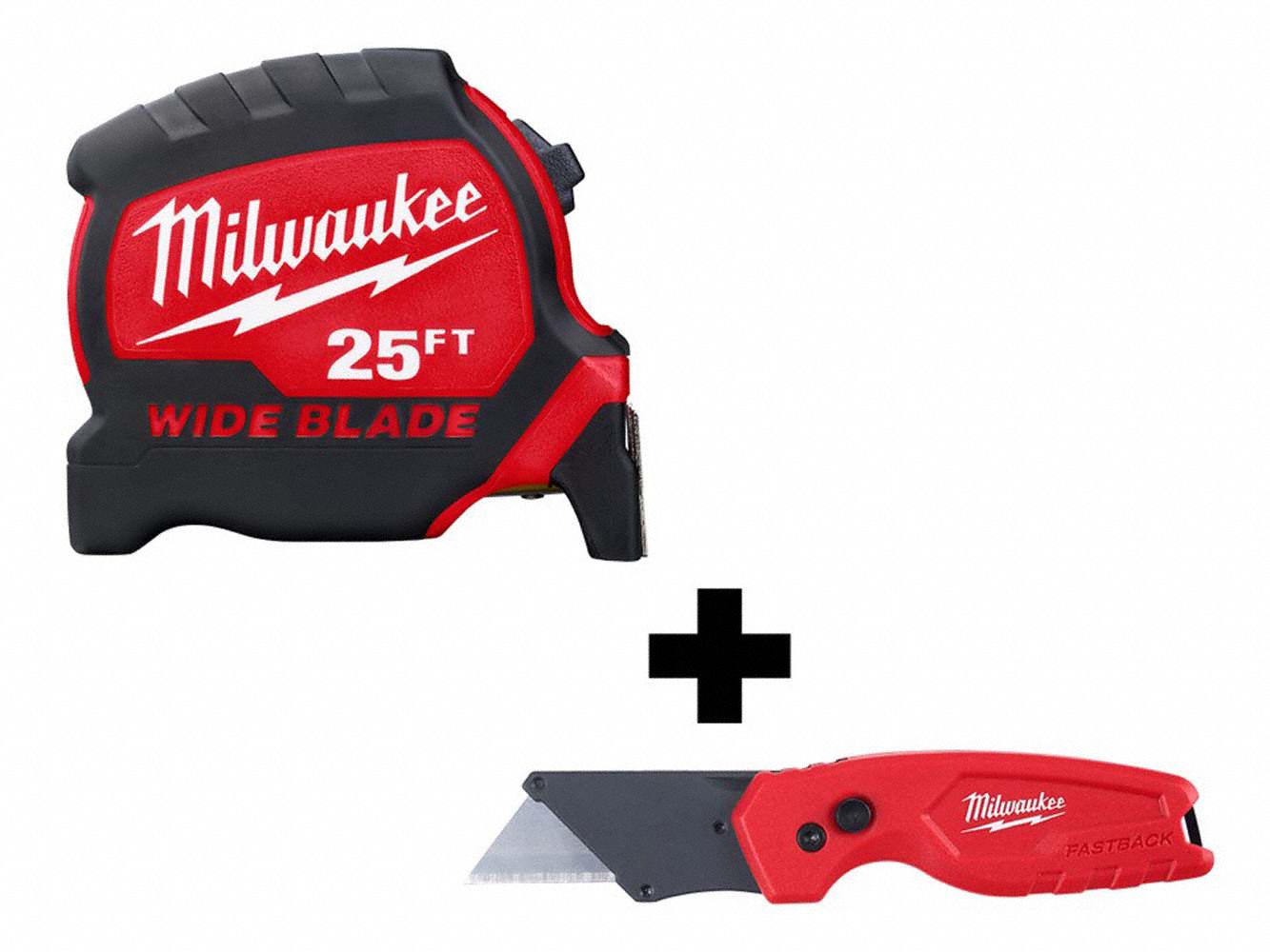 MILWAUKEE, 2 Total Pcs, Cutting Tools/Measuring and Testing Tools, Tape ...