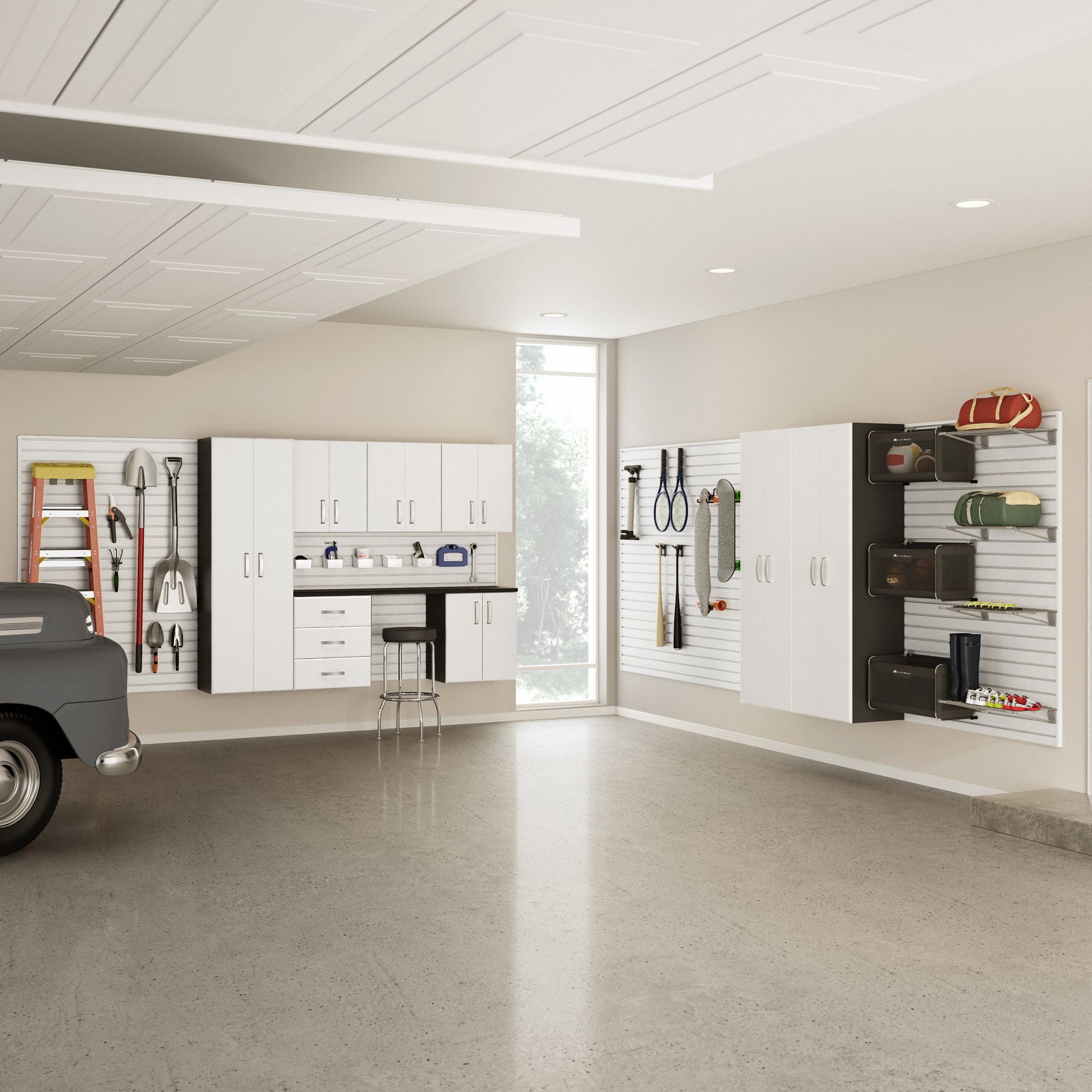 FLOW WALL Modular Cabinet Set: 336 in Overall Wd, 16 in Overall Dp, 72 ...