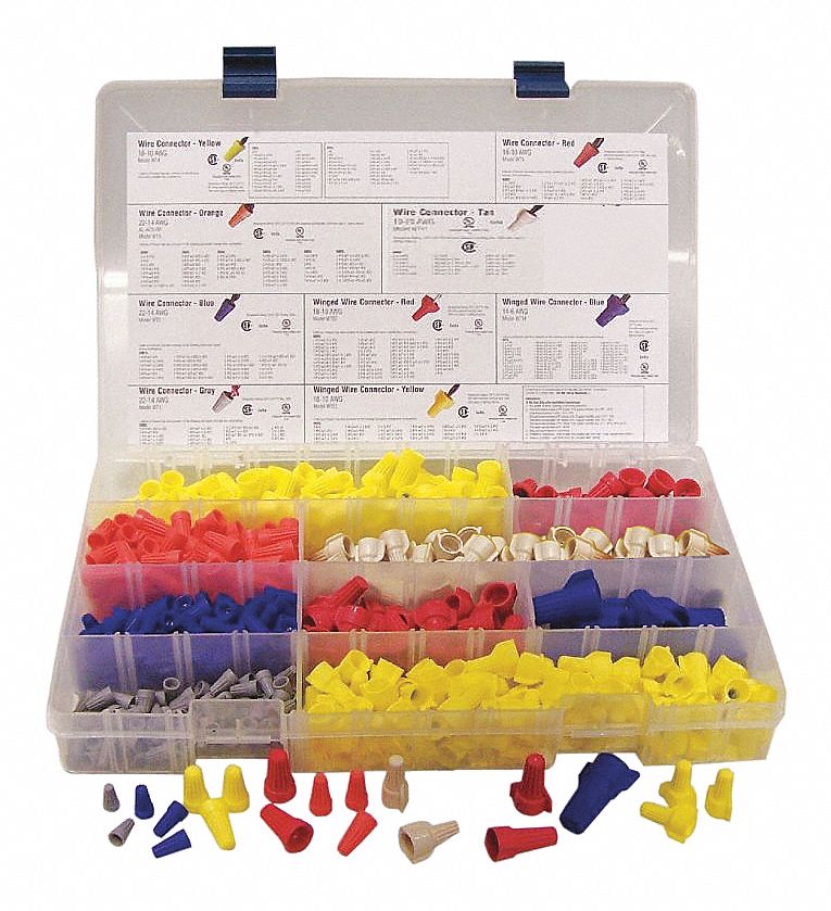 IDEAL, Twist-On Termination, 620 Pieces, Twist-On Connector Kit ...