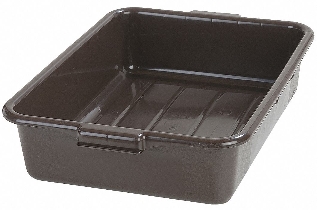 20 x 15 x 5 Durable Resin Tote Box, Brown - Grainger