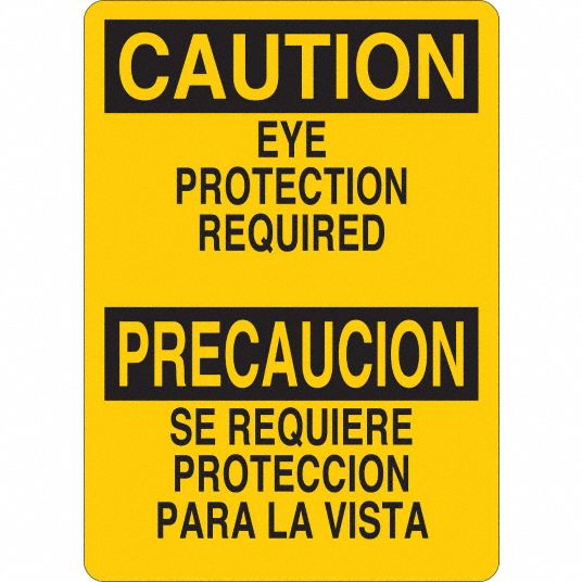Aluminum, English/Spanish, Caution Sign - 35FX52|35FX52 - Grainger