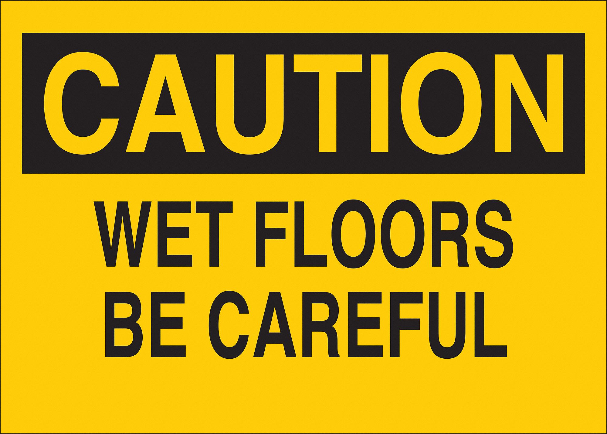 Aluminum, Caution Sign, 14" Width, 10" Height, Yellow - Grainger