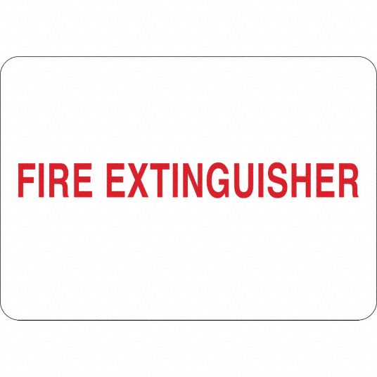 Vinyl, Adhesive Sign Mounting, Fire Extinguisher Sign - 34GM49|34GM49 ...