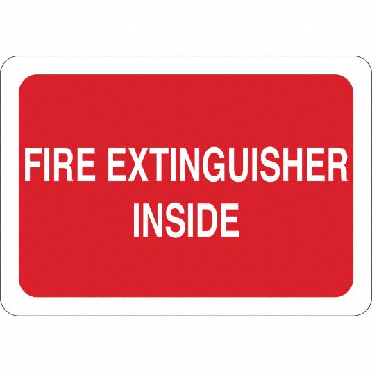 Plastic, Surface Sign Mounting, Fire Extinguisher Sign - 34GK42|34GK42 ...