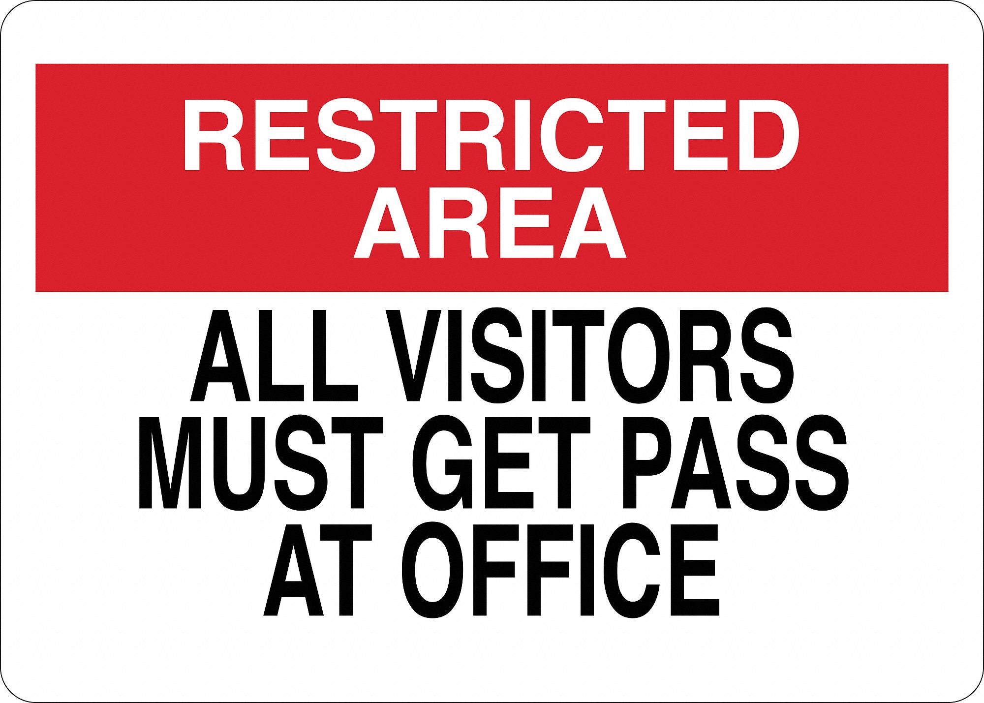 Plastic, Surface Sign Mounting, Admittance Sign - 34GJ91|34GJ91 - Grainger