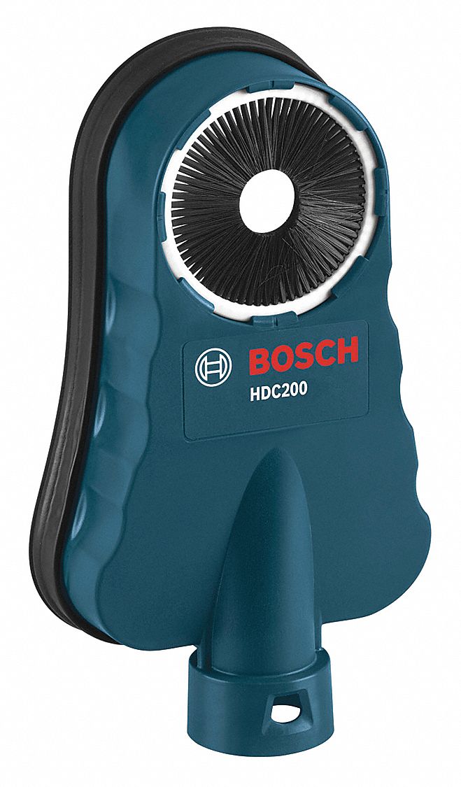 BOSCH DUST COLLECTION ATTACHMENT, 8X3 IN, PLASTIC, 2⅝ IN BIT DIA, HEPA ...