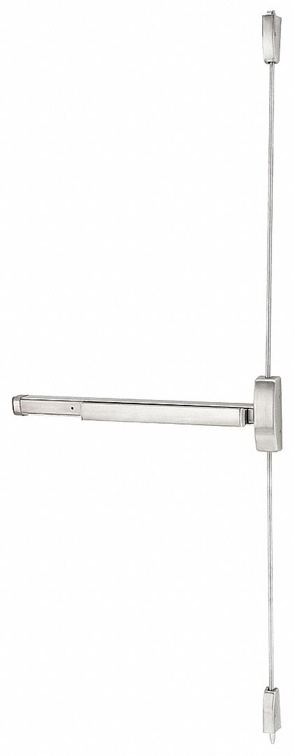 PRECISION, 48 in Max Door Wd, Stainless Steel, Surface Vertical Rod ...