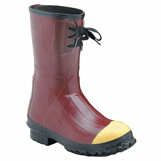 Rubber Boots, Men's, 7, Mid-Calf, Steel Toe Type, 1 PR - Grainger