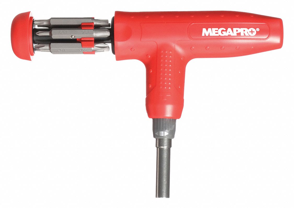 MEGAPRO, Phillips/Slotted/Square/Torx Tip, 12 Tips, Multi-Bit ...