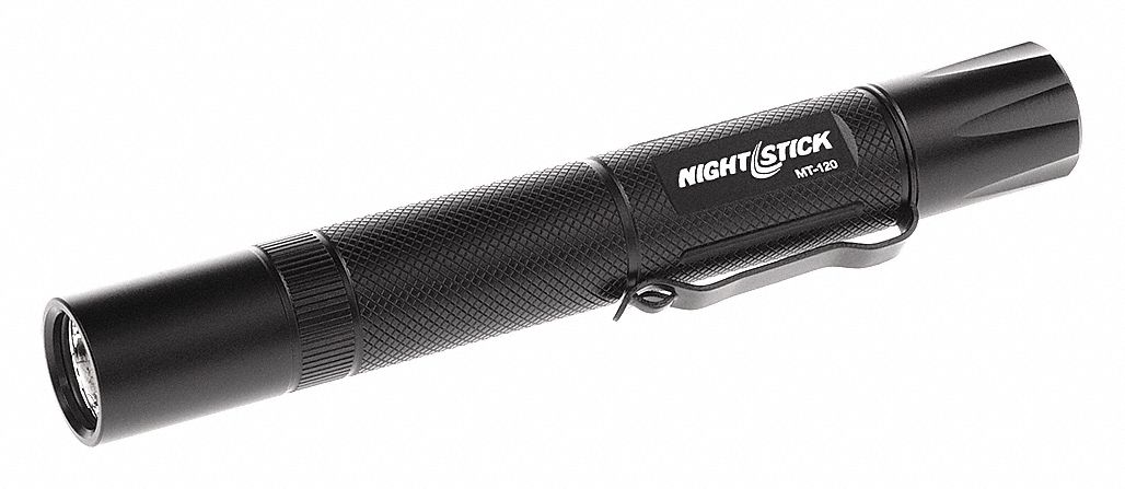 LED Penlight, Aluminum, Maximum Lumens Output: 140, Black, 5.59 in ...