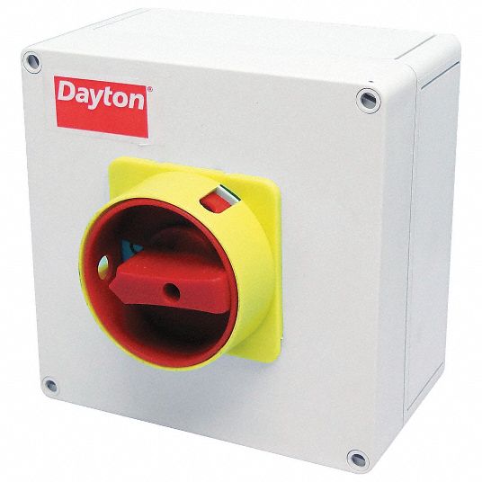 HOFFMAN Enclosed Disconnect Switch: Nonfusible, 50 A Amps, 600V AC, 3 ...