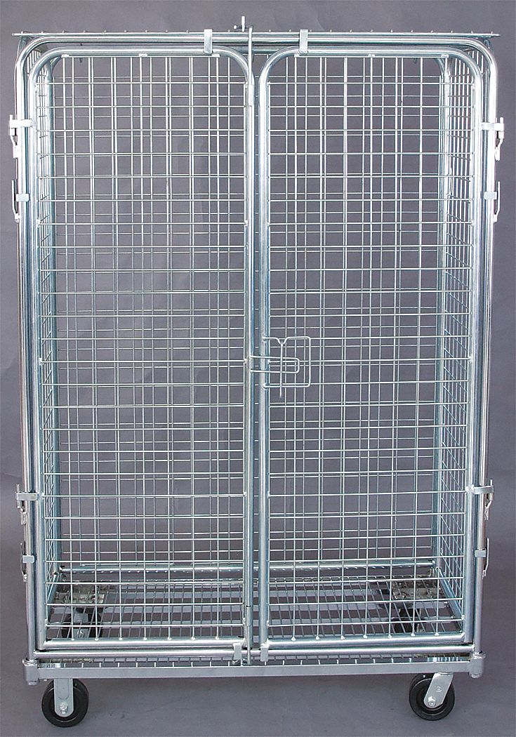 Wire Security Cart, 1800 lb Load Capacity - Grainger