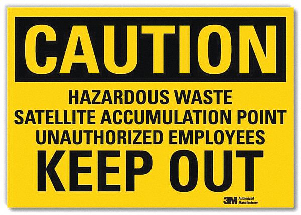 Safety Sign, Hazardous Waste Satellite Accumulation Point Unauthorized ...
