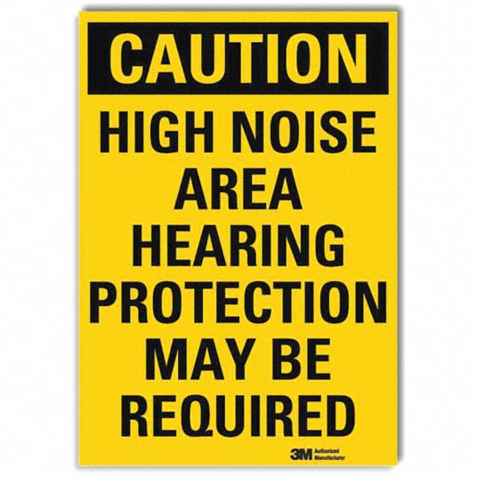 LYLE Caution Sign: Reflective Sheeting, Adhesive Sign Mounting, 14 in x ...