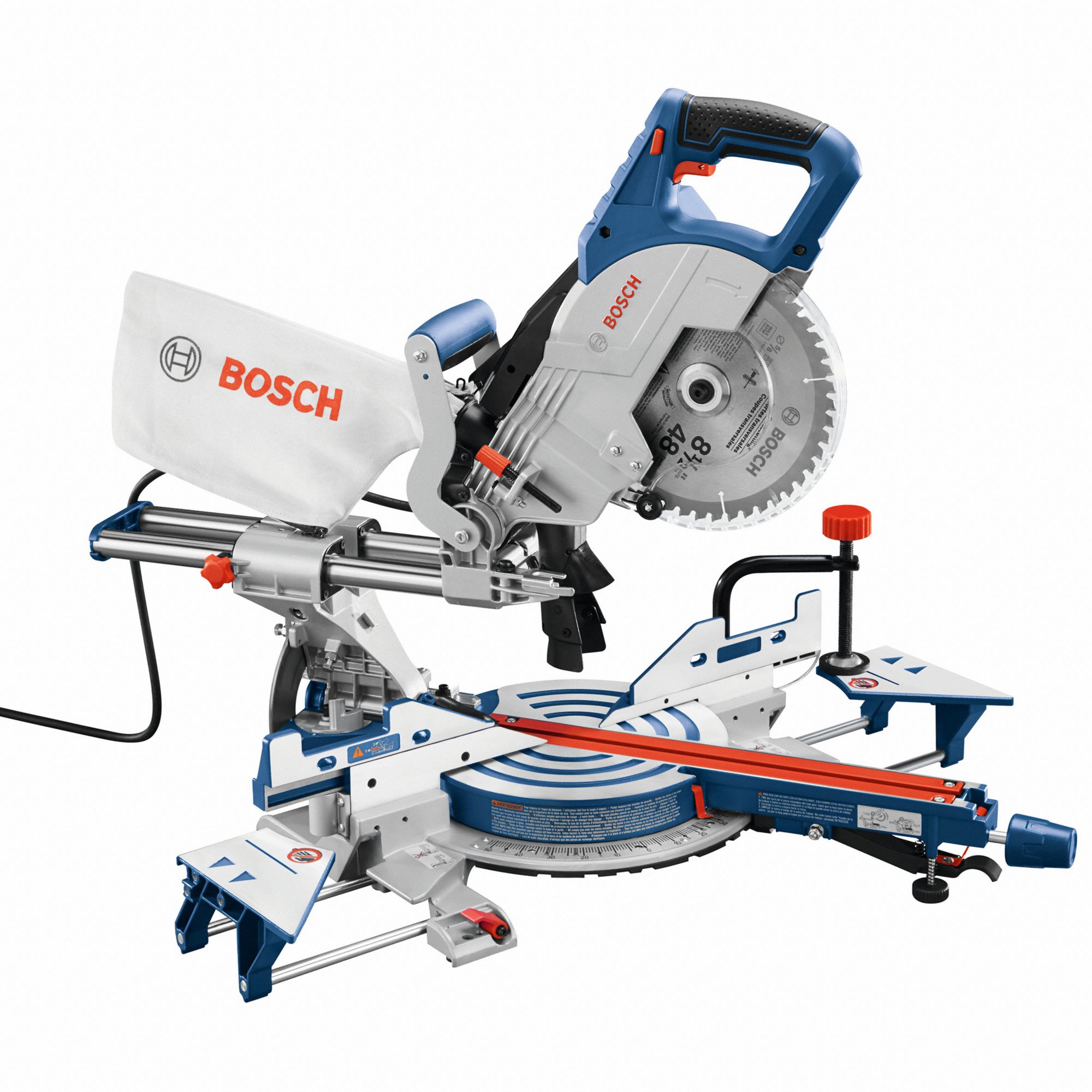 BOSCH Miter Saw: Sliding, 12 in Max. Cut Wd @ 0 Deg. Miter, 52° Left to ...