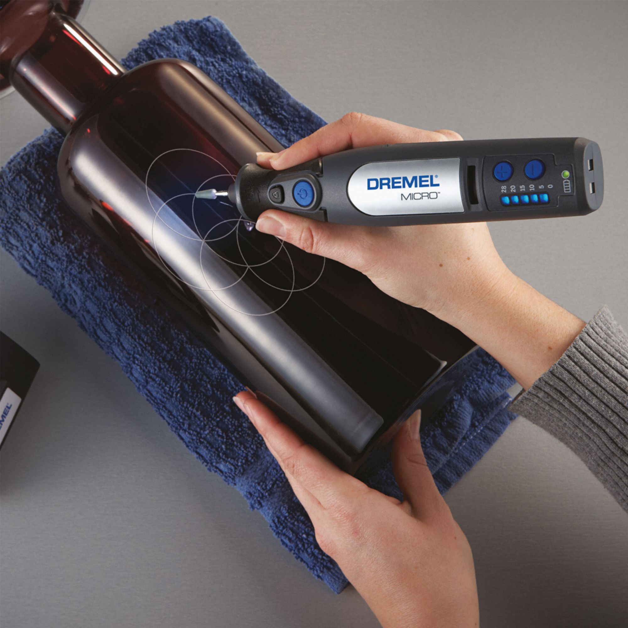 DREMEL Cordless, Cordless Rotary Tool Kit, 25,000 RPM, 8V DC - 35KG79 ...