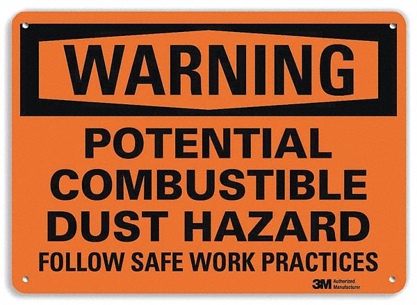 LYLE WARNING SIGN,COMBUSTIBLE DUST,10 IN. H - 31446 - WWG35KM76 | U6 ...