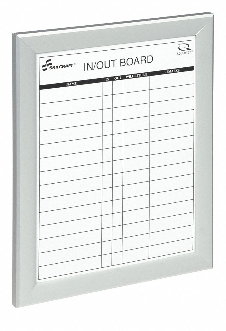 Steel, Wall Mounted, In/Out Board - 35KR25|7520-01-484-5261 - Grainger