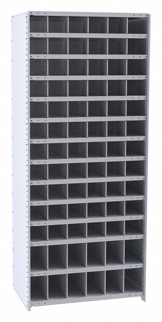 HALLOWELL, 36 in x 12 in x 84 in, 78 Compartments, Starter Metal Bin ...