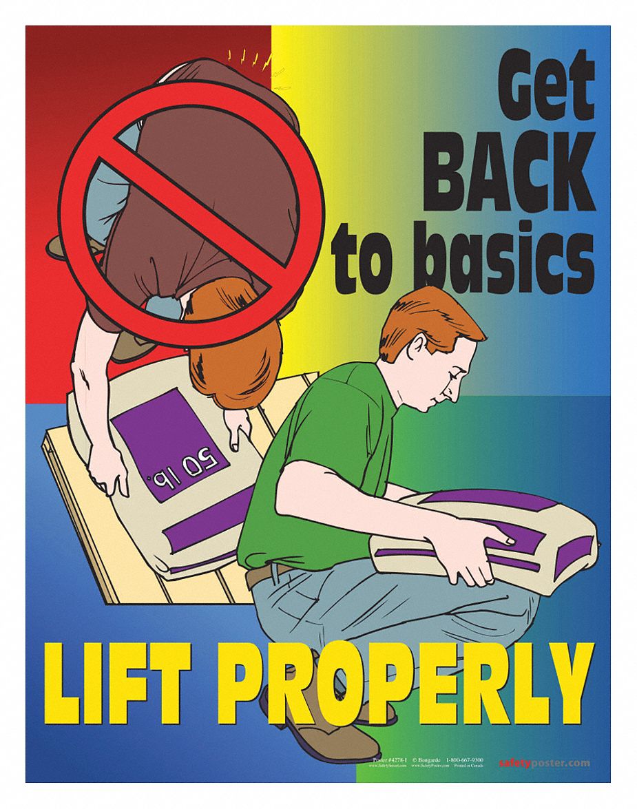 22 in x 17 in Nominal Sign Size, No Protective Coating, Safety Poster ...