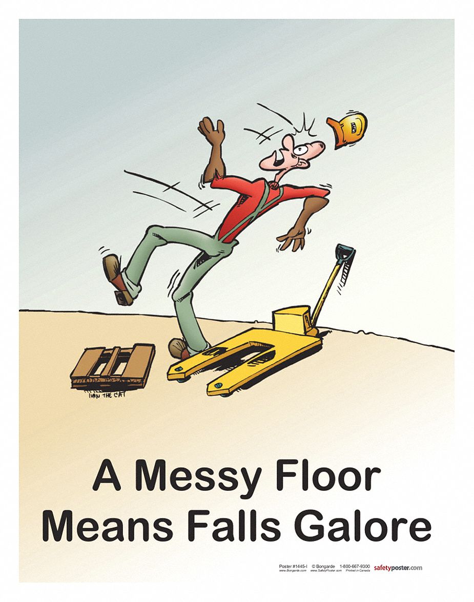 22 in x 17 in Nominal Sign Size, No Protective Coating, Safety Poster ...